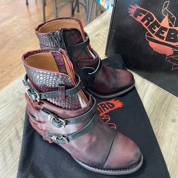 Freebird by Steven | Shoes | Freebird Crue Wine Multi Bootie | Poshmark